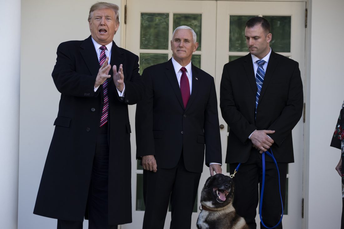 Conan the dog gets hero’s welcome at White House after raid | News ...